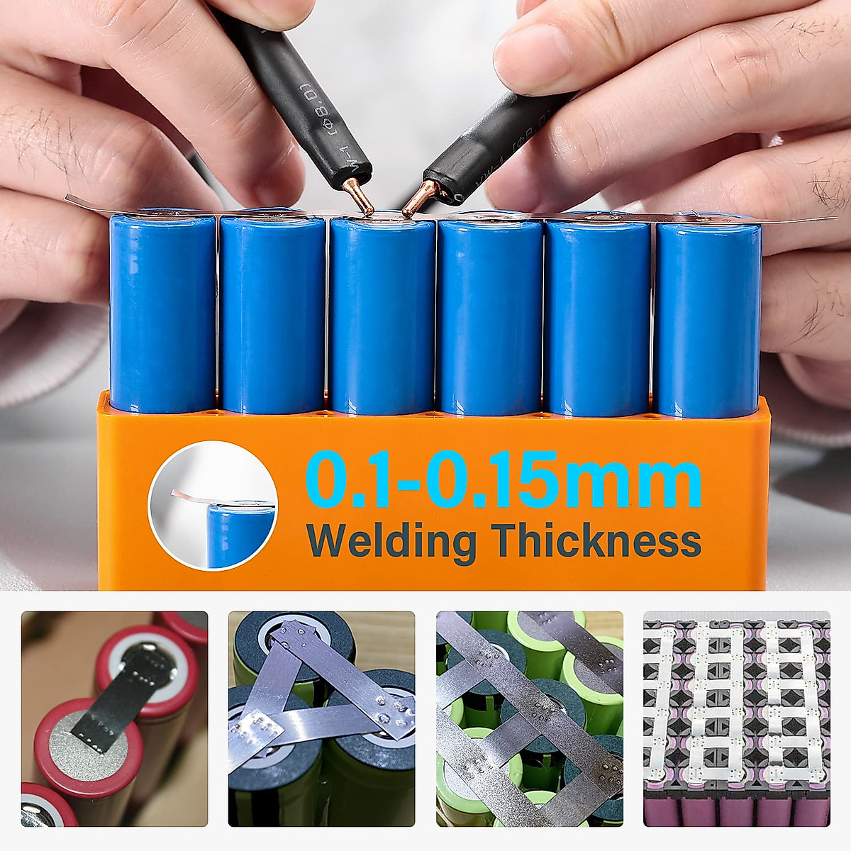 Spot Welder With Clear LCD Screen, Faiuot Upgraded 10000mAh Portable 30 Gear Adjustable Spot Welder Machine, Spot Welding Equipment Energy Storage for DIY Battery