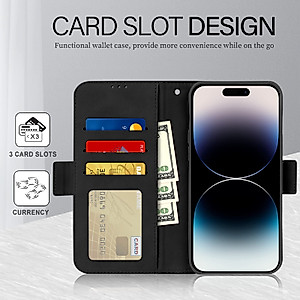 FYY Wallet Case for iPhone 14 Pro Max 6.7", PU Leather iPhone 14 Pro Max Case Wallet with Card Holder, iPhone 14 Promax Wallet Case with Stand and Note Pocket, iPhone 14 Pro Max 5G Leather Case Black