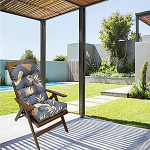 Waterproof Adirondack Chair Cushion,44inch Rocking Chair Cushion,High Back Patio Cushions Indoor and Outdoor Furniture Chair Cushions Pads with Ties (Style B)