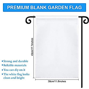 Blank Sublimation Garden Flag DIY Lawn Garden Flags Polyester Banners Flag for Indoor Outdoor Courtyard Decoration, 11.8 x 17.7 Inches (12)