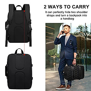 Carry on Backpack, Large Flight Approved Travel Backpack for Men & Women, Luggage Backpack Suitcase with Outdoor Reflective, Water Resistant Business Daypack Weekender Casual Backpack for 17 Inch