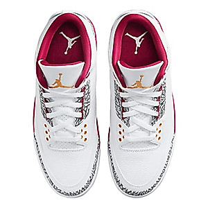 Nike Jordan Mens Air Jordan 3 CT8532 126 Cardinal, White/Light Curry-cardinal Red, Size 10.5