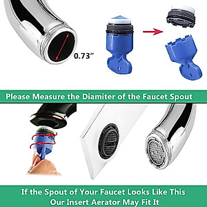 Faucet Aerators with Faucet Cache Aerator Removal Tool, 4PCS 18.5 mm Water Saving Flow Restrictor Set Replacement Part for Bathroom or Kitchen faucet aerator replacement,sink aerator replacement