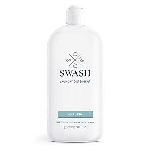 SWASH by Whirlpool, Liquid Laundry Detergent, Pure Linen, 83 Loads, 30 fl. Oz. & Lysol Laundry Sanitizer Additive, Bacteria-Causing Laundry Odor Eliminator, 0% Bleach Laundry Sanitizer, color