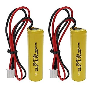 NEAFAZA 1.2v 900mAh Ni-CD AA Exit Sign Emergency Light Battery Replacement Compatible with Unitech AA900mAh OSA268 ELB CS01 Lithonia Battery EXR LED EL M6 (2 Pack)
