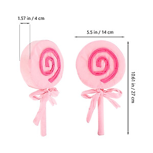LUOZZY 3 Pcs Candy Lollipop Shaped Plush Pillow Fake Candy Lollipop Pillow Rainbow Throw Cushion Christmas Birthday Gifts for Women Girls Sofa Bedroom Home Decor