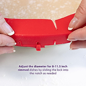 Talisman Designs Baking Pie Crust Shield Protector Cover for Edges of Pie - 8-inch to 11.5-inch Adjustable Silicone Baking Accessory for Making the Perfect Pie | Set of 1