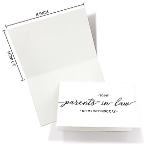 Nchigedy To Future Parents In Law On Our Wedding Day Card, Wedding Day Card for Mom And Dad of Bride Or Groom, Wedding Day Gift for Future In Laws