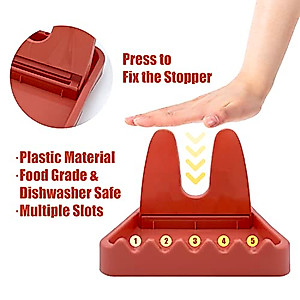 LSVGOE 2 Pack Multiple Utensil Spoon Rest for Kitchen Counter, Spoon Holder for Stove Top with Lid Holder and Grill Spoon Holder for Spatula, Ladle, Tongs and Cooking Accessories (Pink-2 Set)