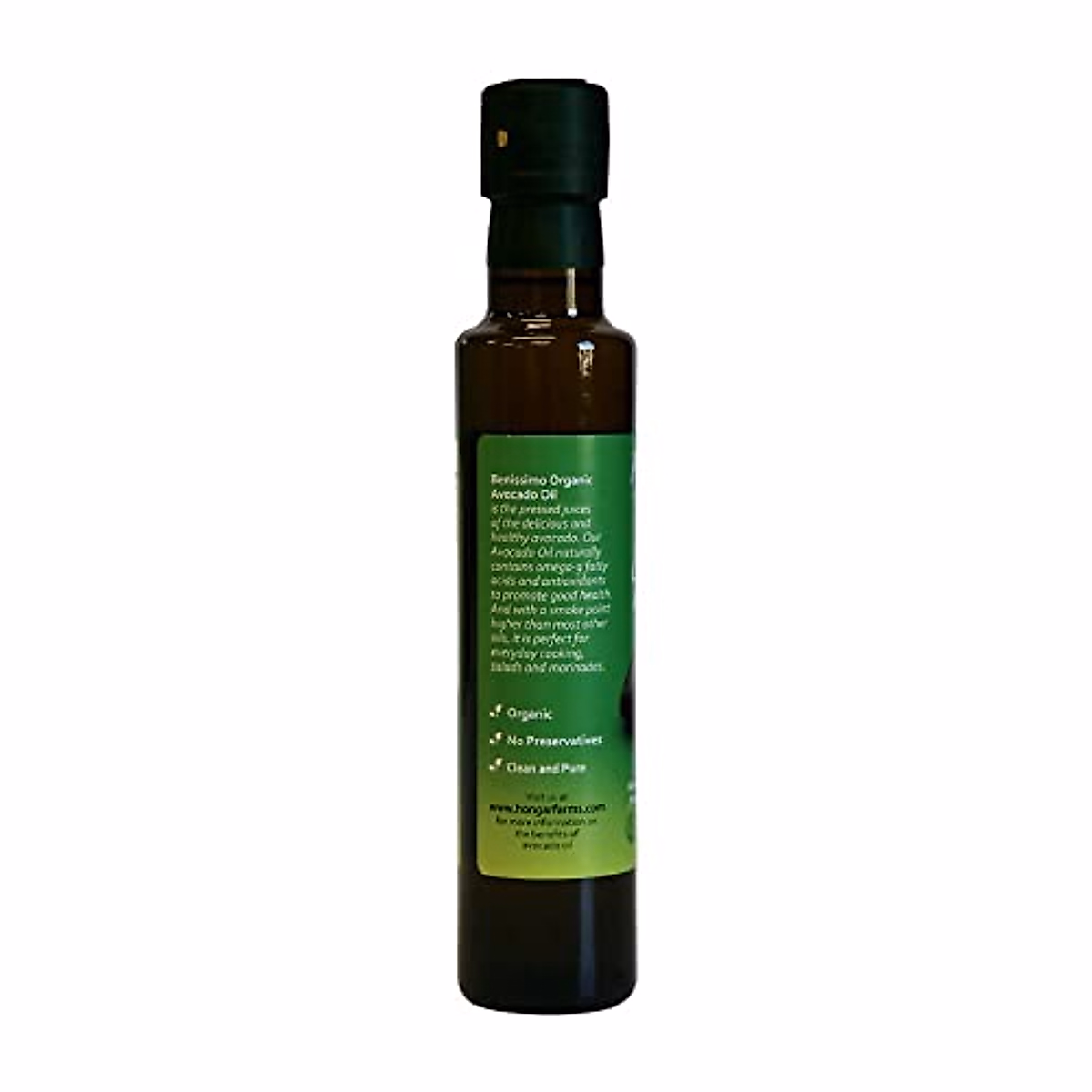 Benissimo 100% Pure Organic Avocado Oil, Cold Pressed, Allergen Free, Organic and Non-GMO Cooking Oil, 8.45 Fl Oz