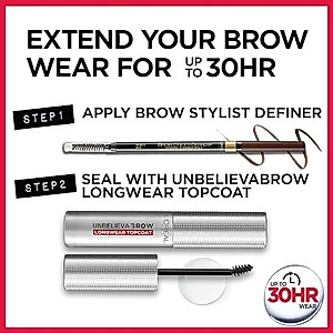 L'Oreal Brow Stylist Definer Waterproof Eyebrow Pencil, Light Brunette 0.003 Ounce (1 Count)
