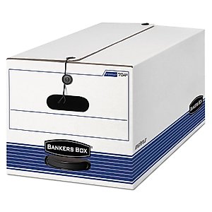 Bankers Box STOR/FILE Medium-Duty Storage Boxes, FastFold, String and Button, Legal, Case of 12 (00705)