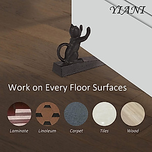 YIANI Door Stopper- 10015651-V1-Cast Iron Cat Scratching Door Stopper (Set of 1)