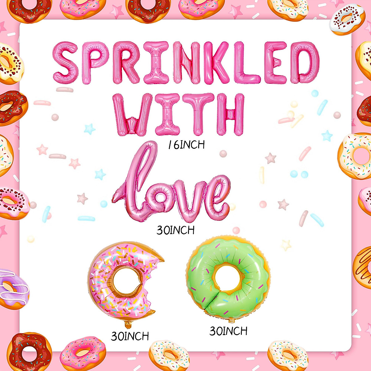 Pink Baby Sprinkle Decorations For Girl Sprinkled With Love Banner Gender Baby Shower Sprinkle Decoration Sprinkled With Love Baby Shower Decorations Party Supplies