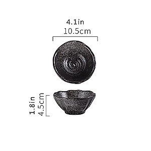 TRESORS Appetizer Plates Snack Bowls 4.1 Inch Porcelain Soy Sauce Dip Bowl Appetizer Plate Japanese Dinnerware Set Sushi Sauce Ketchup Salad Dressing Dish Salad Plates Dinner Plates (Color : C)