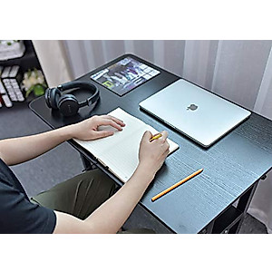 AIZ Mobile Standing Desk, Adjustable Computer Desk Rolling Laptop Cart on Wheels Home Office Computer Workstation, Portable Laptop Stand Tall Table for Standing or Sitting, Black 31.5" x 19.7"