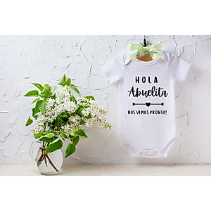 "Hola Abuelita Nos Vemos Pronto" Pregnancy Announcement Outfit – Gift for Expecting Grandparents