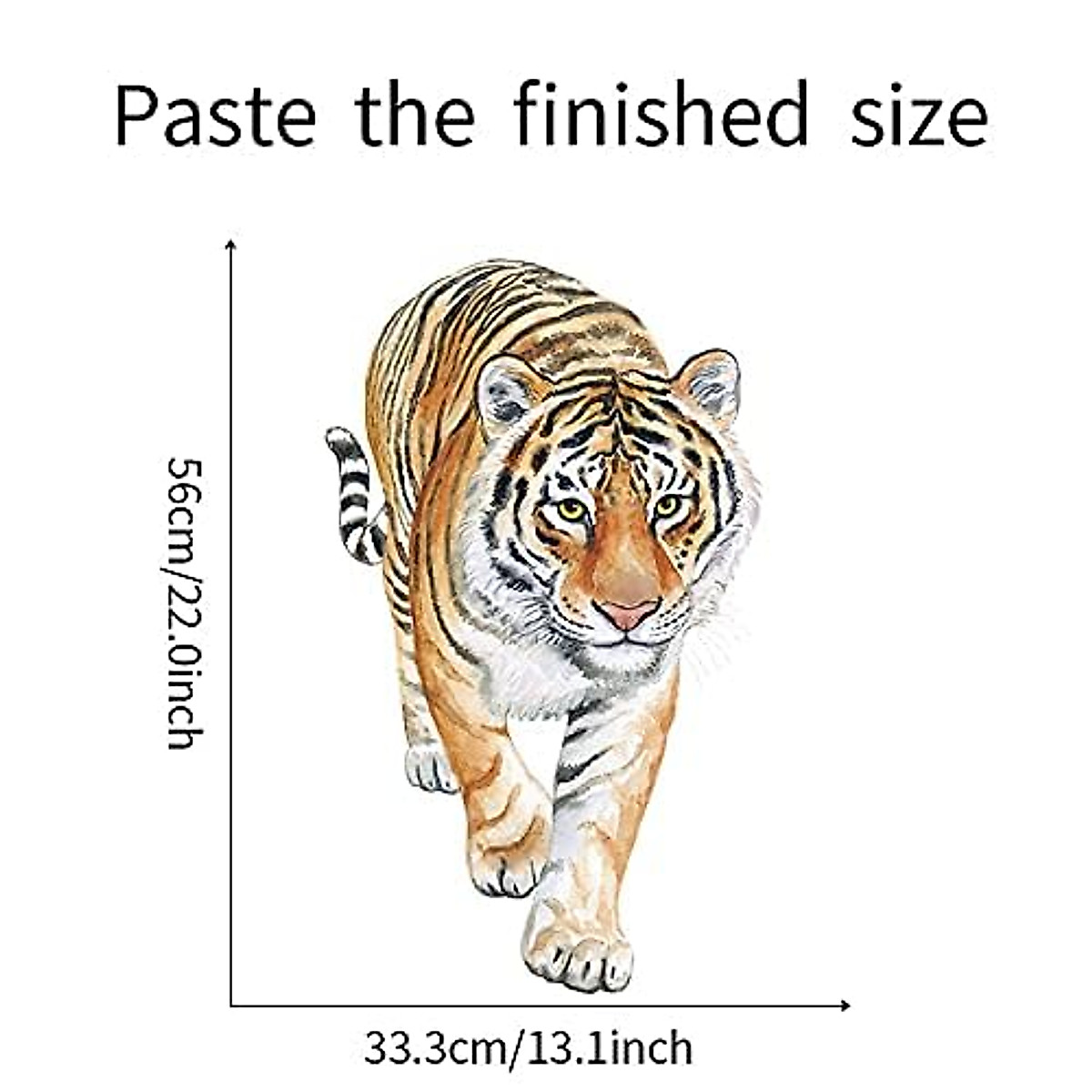 CozyDecor Tiger Wall Decal for Home Living Room Bedroom Kids Room Play Room, Tiger Decorations