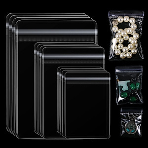 Clabby Clear Pvc Jewelry Bags Plastic Transparent Jewelry Rings Earrings Packing Storage Pouch Anti Tarnish Zip Lock Bags for Holding Jewelries, 2 X 2.8 Inch, 2.8 X 4 Inch, 3.5 X 5 Inch(120 Pieces)