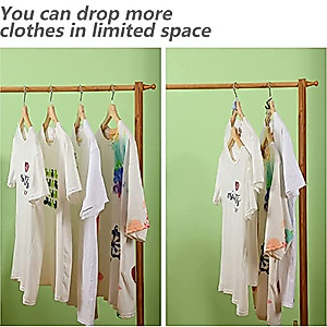 Clothes Hanger Connector Hooks, 100PCS Sturdy Mini Cascading Hanger Hooks, Thickened 20lbs Space Saving Closet Hanger Organizer, Hanger Extender Clips, 5-Color Hanger Connection Hooks for Closet