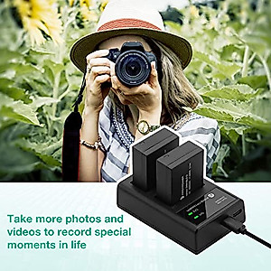 FirstPower DMW-BLC12 Battery and Dual USB Charger for Panasonic Lumix DMC-G7, DMC-G85, DMC-G95, DMC-FZ1000, DC-FZ1000 II, DMC-GH2, DMC-G5, DMC-G6, DMC-GX8, DMC-FZ200, DMC-FZ300, DMC-FZ2500 Cameras