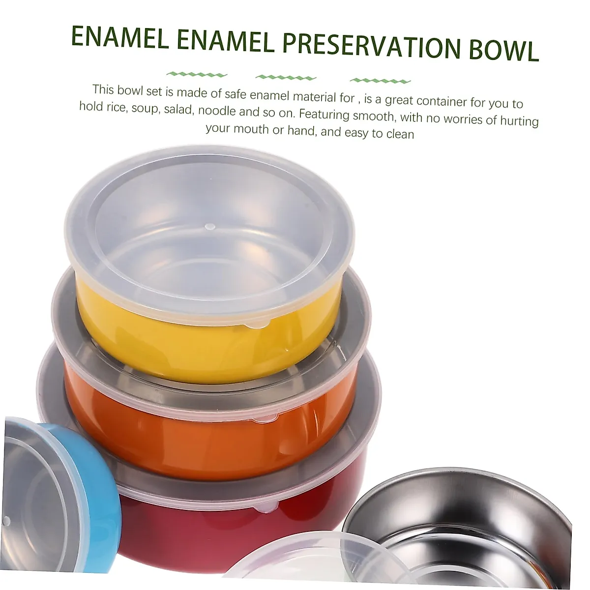 MUSISALY 5 Pcs Crisper Snack Containers Stainless Steel Food Containers Metal Food Containers with Lids Stainless Steel Containers with Lids Stainless Steel Bowls Food Preservation Bowls