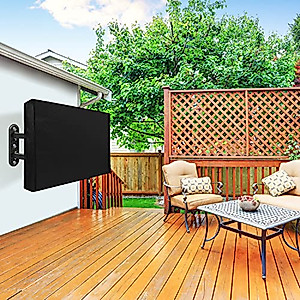 Mounting Dream Outdoor TV Cover Weatherproof with Bottom Cover for 30-32 inch TV, Waterproof and Dustproof TV Screen Protectors with Remote Control Pocket for Outside LED, LCD, OLED Flat Screen TVs