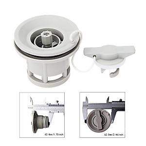 MUXSAM Kayak Boat Air Valve, Double Seal Air Plugs Air Valve Air Gas Valve Cap Replacements for Inflatable Boat Dinghy Kayak Canoe Rafts - Gray(1-Pack)