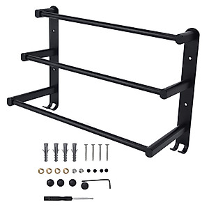 Bathroom Towel Rack, 3 Tiers Bath Towel Bar, Wall Mounted Bathroom Towel Hanger, Mounted Bathroom Shelves