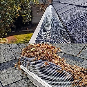 6 inch x 25 feet Aluminum Gutter Guard Mesh Roll, Leaf Guards for Gutters Gutter Covers Screen Rain Gutter Protector downspout Guard.
