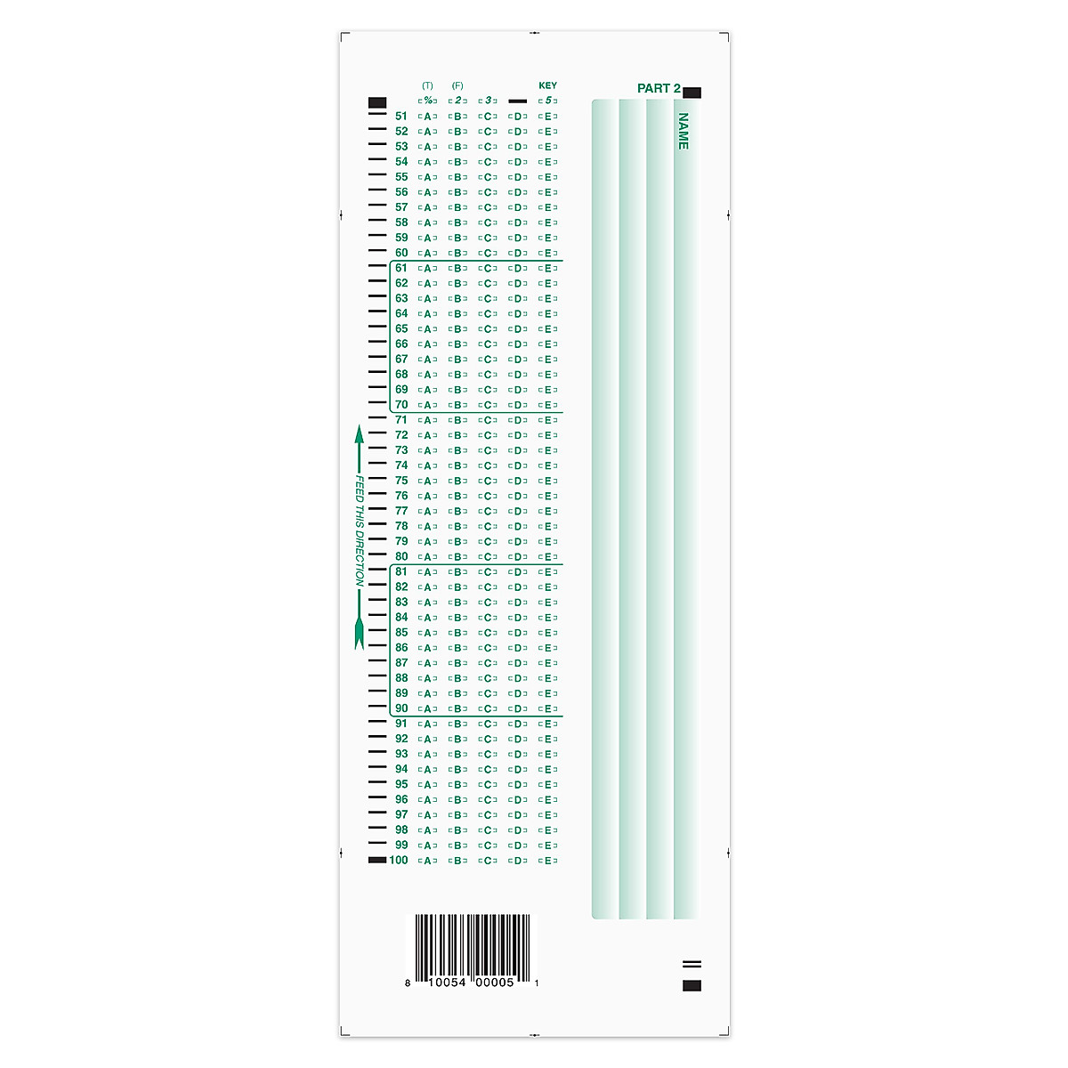 Official Scantron Brand 882-E Answer Sheet (50 Pack)