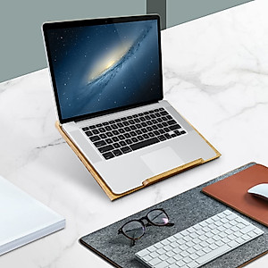 wishacc Laptop Stand, Ventilated Universal Lightweight Adjustable Ergonomic Laptop Cooling Stand for 12-17 inches Laptop and Tablet, Perfect for MacBook, ThinkPad, Dell, HP, etc.