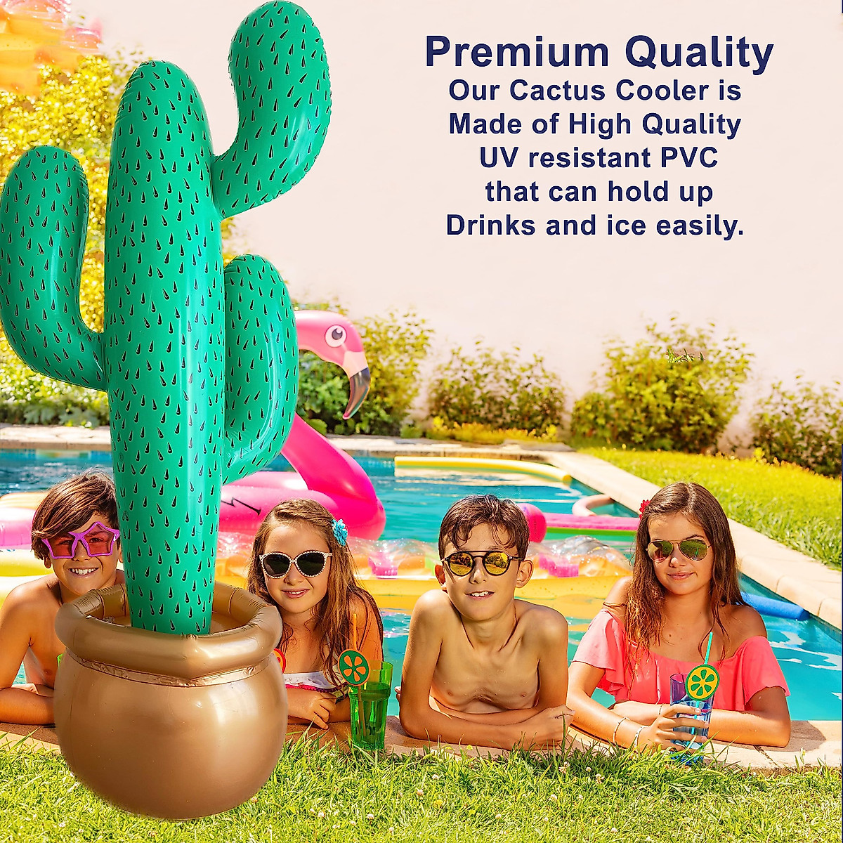 GiftExpress Inflatable 76" Jumbo Cactus Prop Decor, Giant Cactus Tree for Mexicano Fiesta Theme Party Decor, Cinco De Mayo Prop, Hawaiian Pool Party, Desert Western Cowboy Theme Decoration