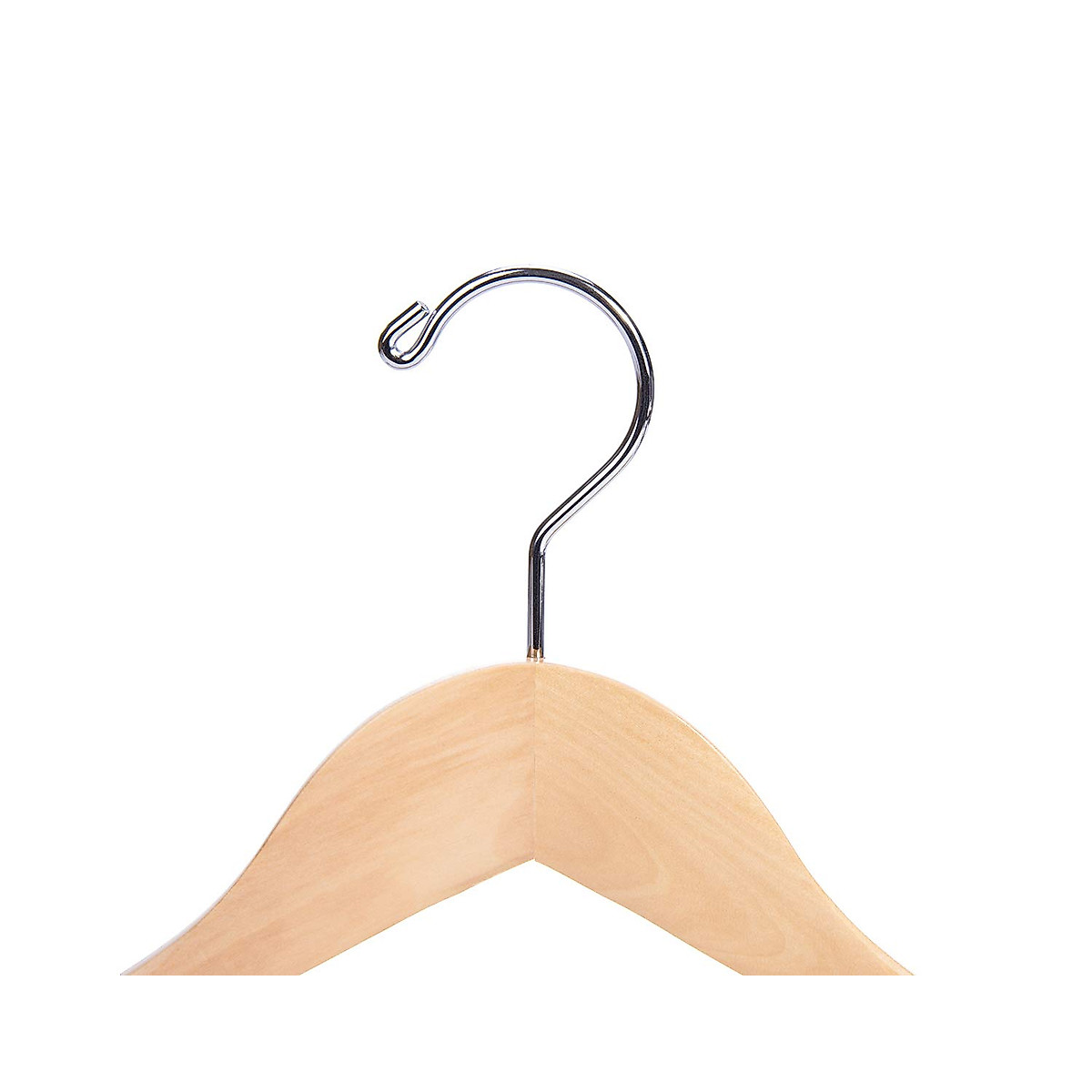 Nature Smile Wooden Suit Coat Hangers 16 inch Wood Jacket Outerwear Shirt Hangers Anti Slip Bar with Screw 6 Pack (Natural)