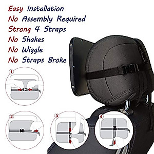 Facekyo Back Seat Baby Mirror | Wide Crystal Clear View | Rear Facing Car Seat Mirror | Shatterproof | Easy to Install | Keep an Eye on Your Baby While Driving