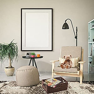 TOPZEA 2 Pack Wicker Basket for Shelves, Woven Shelf Basket Closet Storage Basket with Handle, Farmhouse Decorative Storage Bins Pantry Organization Basket for Home, Office, School