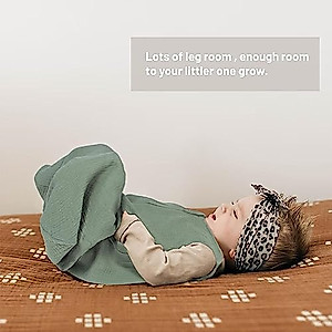 PRIMLECT Sleep Sack, 100% Cotton Muslin Baby Wearable Blanket, Double Zipper Toddler Sleeping Sack, TOG 0.5, 6-12 Months for Babies