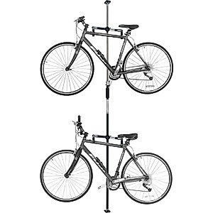 SPAREHAND Q-Rak II - Dual Bike Storage System - CP - Bike Rack Garage Storage - Indoor Bike Storage for 2 Bikes (Black)