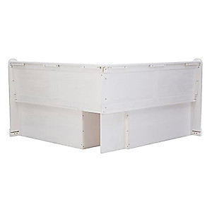 Linon Harris White Corner Breakfast Nook - Nook Only, Table is NOT included!