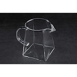 I-MART Small Glass Pitcher, Glass Milk Pitcher, Glass Creamer Pitcher, Glass Tea Pitcher (12 Ounce)