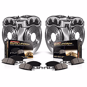 Power Stop KCOE8505 Autospecialty Front and Rear Brake Caliper Kit- Brake Rotors, Brake Pads & Calipers For Chevrolet Trax 2019 [Model Specific]