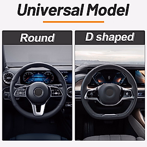 KAFEEK Elastic Stretch Steering Wheel Cover,Warm in Winter and Cool in Summer, Universal 15 inch, Microfiber Breathable Ice Silk, Anti-Slip, Odorless, Easy Carry,Black