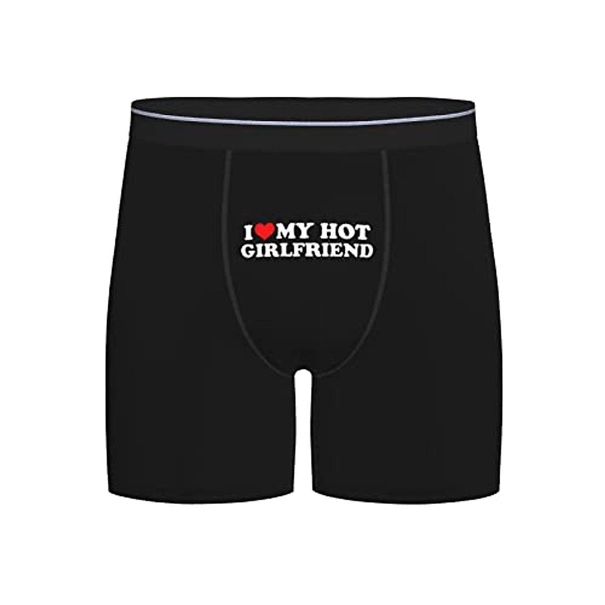 ONVOWO Heart I Love My Hot Girlfriend Gifts Black Mens Trunks Underwear Stretch Underpants Mens Boxer Briefs Mens Boxers