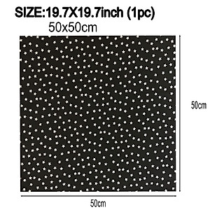 OZXCHIXU 7PCS/lot Black Series Floral Cotton Craft Fabric Textile Quilting Sewing Patchwork Fabric Fat Quarter Bundles Fabric for Scrapbooking Cloth Sewing DIY Crafts Pillows and Masks