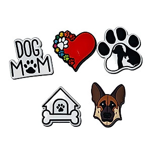 Shoe Charms for Crocs Dog Mom Paw Prints (German Shepherd)