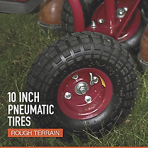 Ironton Rolling Garden Seat with Turnbar