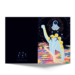 The Gimmo's Tale Space Birthday Card (Cosmic Dinosaur) - For Boyfriend, Man, Funny Birthday; Blank Inside (Envelopes Included)