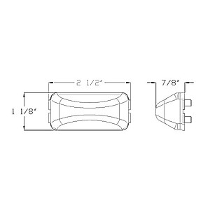 Lumitronics RV Mini Thin Line 37 Series Sealed LED Marker/Clearance Light (Amber)