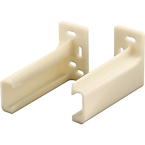 Prime-Line R 7265 Drawer Track Back Plate, 3/8 inch x 1 inch, Plastic, Off-White (1-Pair)