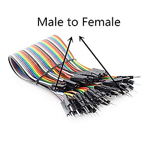 Eiechip Dupont Jumper Wires 120pins 7.9in Dupont Wire kit Breadboard Multicolored Dupont Wire 40pin Male to Female, 40pin Male to Male, 40pin Female to Female Breadboard Jumper Wires Ribbon Cables Kit